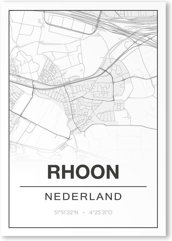 Poster/plattegrond RHOON - A4 | bol
