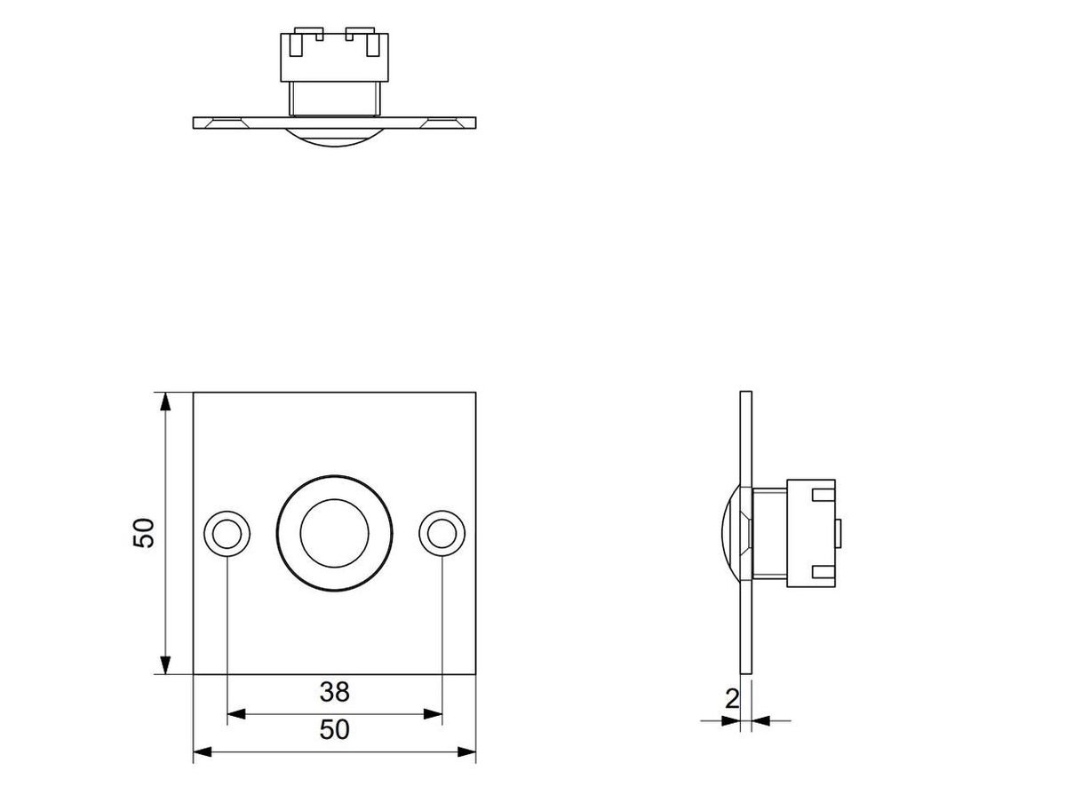Huisbel vierkant 50x50x2 mm RVS geborsteld | bol