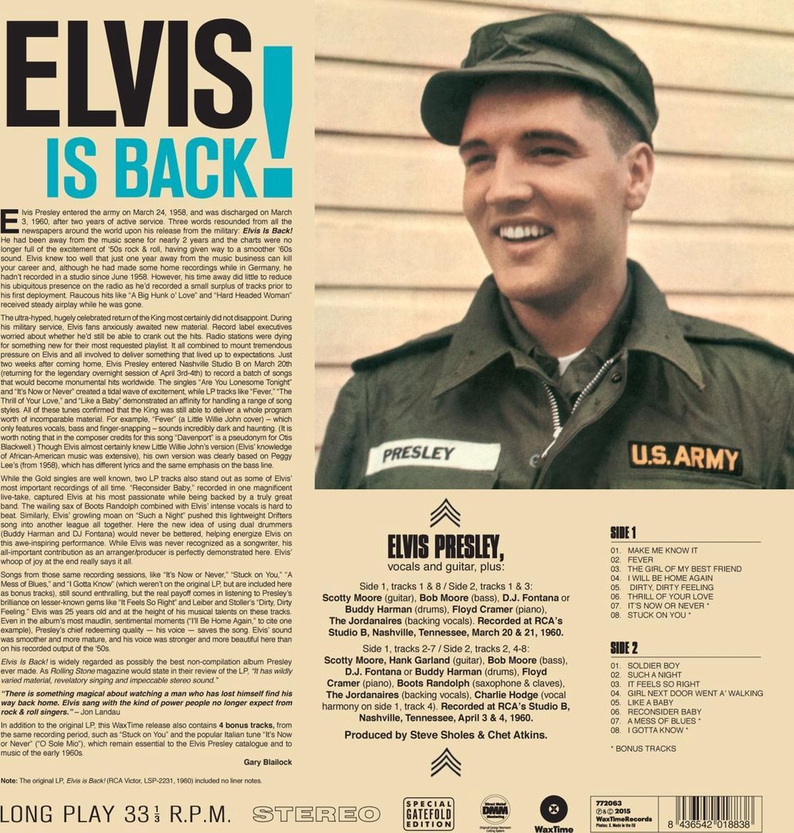 Elvis Is Back! -Hq- (LP), Elvis Presley | LP (album) | Muziek | bol.com