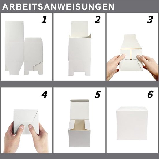 25x Witte Giftboxen Vierkant 10x10x10 cm - Stevige Kartonnen ...