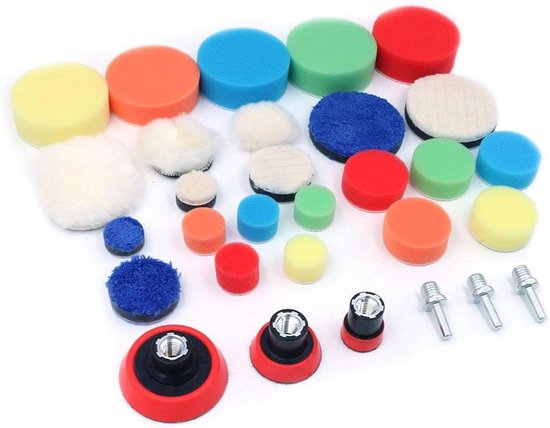 EGoods - Polijstpad Kit 30 stuks voor auto - Spons en Pluche Polijsten ...
