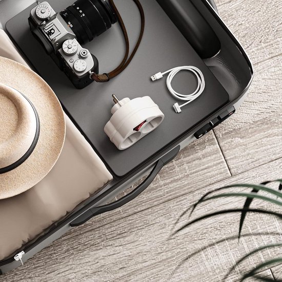 Set van 3 Stekkeradapters met Aan/Uit Schakelaar - Wit | bol