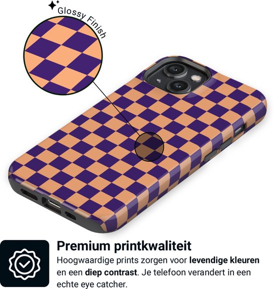 Mobiq - Tiny Squares Backcover met Magsafe geschikt voor iPhone 12 Pro ...