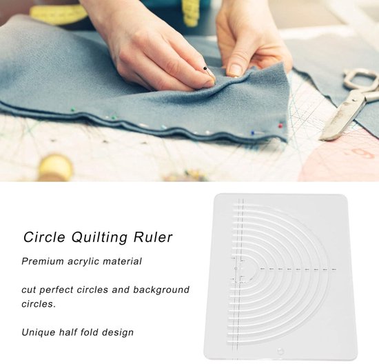 Quilt liniaal cirkelvormig voor nauwkeurig naaien en tekenen met ...