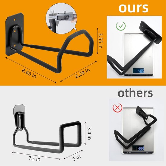 Set van 2 Metalen Ophangbeugels voor Tuinslang - Wandmontage Waterkraan ...