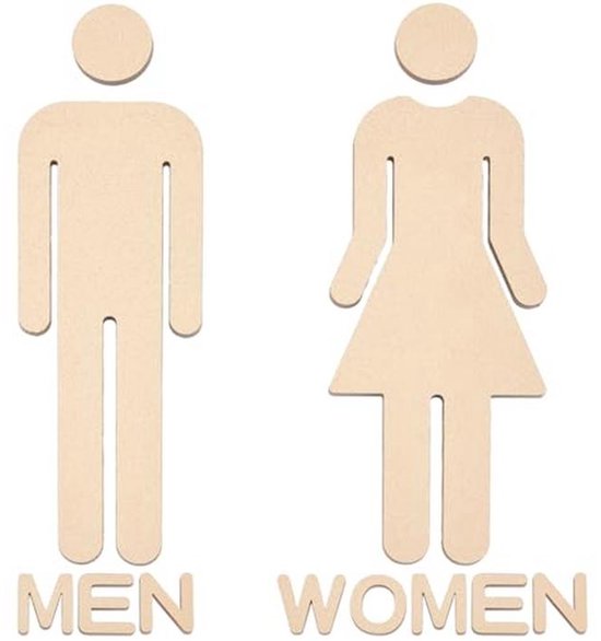 Toilet Identificatie Stickers voor Mannen en Vrouwen - Acryl ...