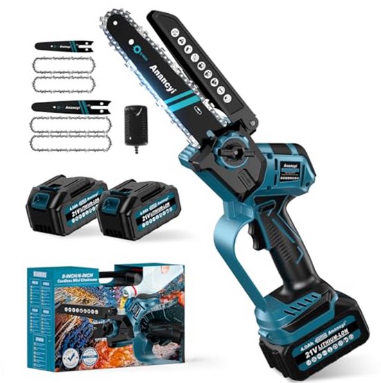 Mini kettingzaag 6 en 8 inch - Elektrische handzaag voor tuinsnoei en ...