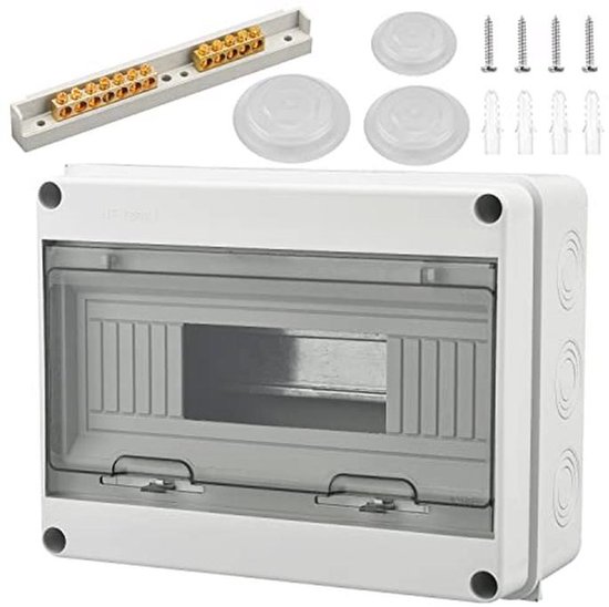 Verdeelkast IP65 voor Tuin en Buiten - Waterdichte Opbouw voor 12 ...