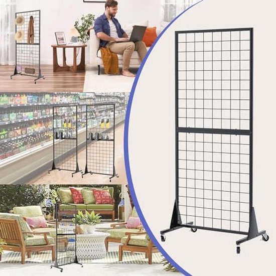3-Pack Gridwall Panel Display Stands 2'x5.5' Ft - Stevige Vloerstaande ...