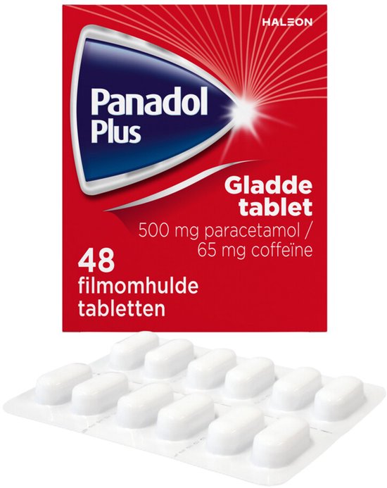 Panadol Plus Paracetamol Gladde Tablet - Bij pijn en koorts - 48 stuks ...