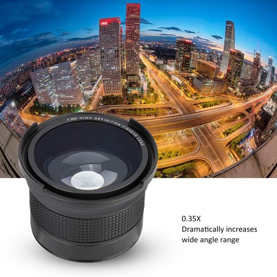 Wide Angle Lens - 58MM - 0.35X Fisheye - Super Wide Angle Lens voor SLR ...