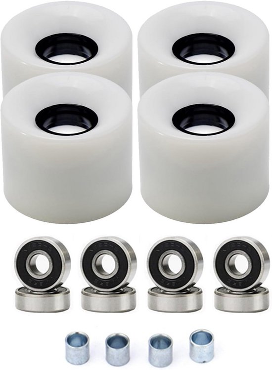 Set van 4 Longboard Wielen 78A met ABEC-9 Lagers en Spacers | bol