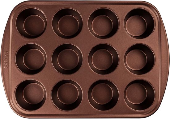 Muffinvorm voor 12 Extra Hoge Muffins met Super Anti-Aanbaklaag | bol