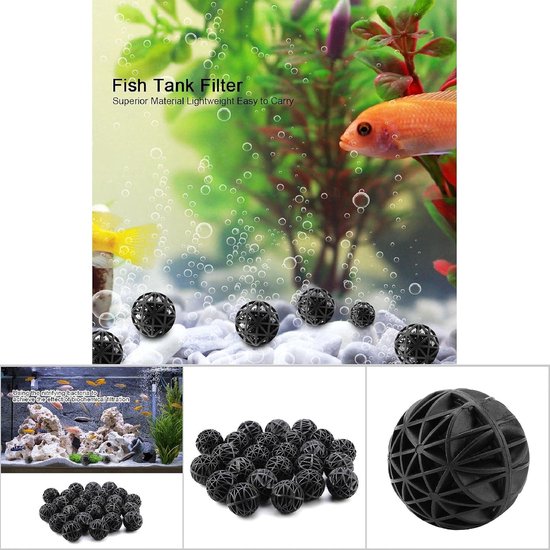 50Pcs Bio Porous Filter Ball met Katoen - Aquarium Pond Filtermateriaal ...