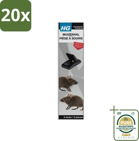 20 x HG X - Muizenval - Zeer Effectief & Hygiënisch - 2 Vallen ...