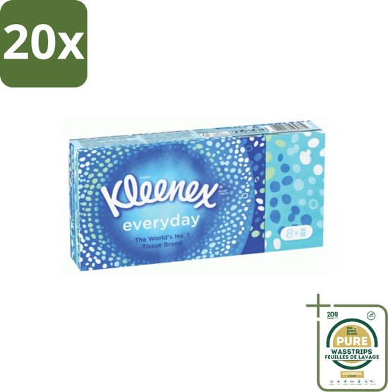 20 x Kleenex - Zakdoekjes - Everyday - 8 Pakjes Zakdoekjes ...