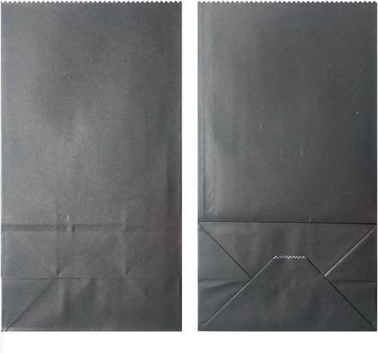 24 Stuks Zwarte Papieren Feestzakjes voor Bedankjes en Traktaties | bol