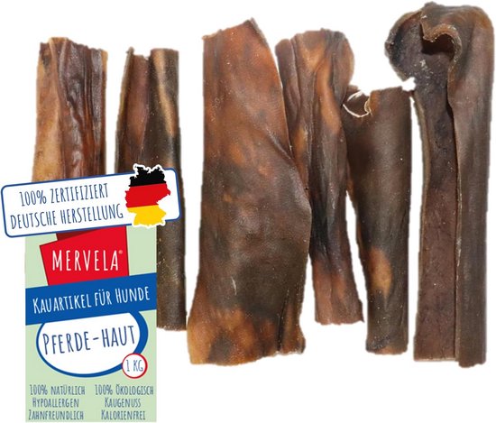 Natuurlijke Paardenhuid Staven voor Honden - 1kg Hypoallergene ...