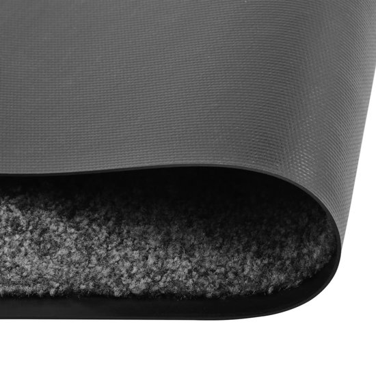 Deurmat | Droogloopmat wasbaar 40x60 cm antraciet | bol