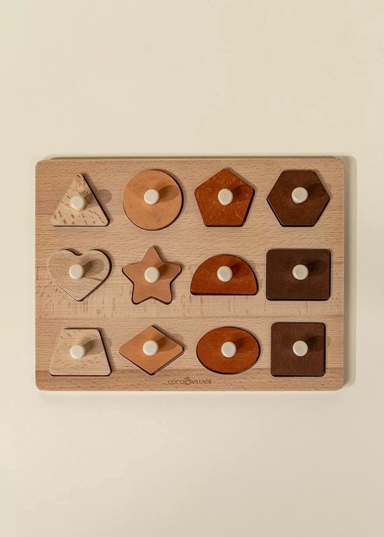 Coco Village - houten puzzel - vormen - montessori speelgoed | bol
