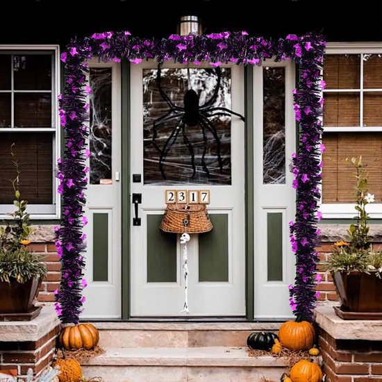 Halloween Lametta Slinger Set - 4 Stuks - Decoratie voor Feesten en ...