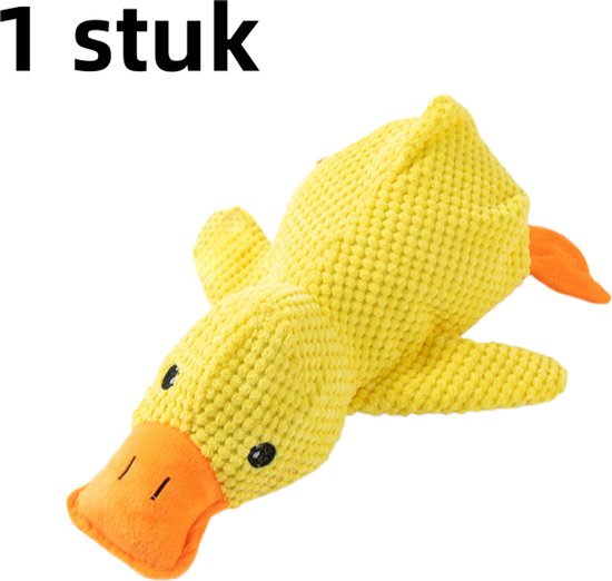 1 stuk - Realistische gele eend - Piepend speeltje voor honden ...