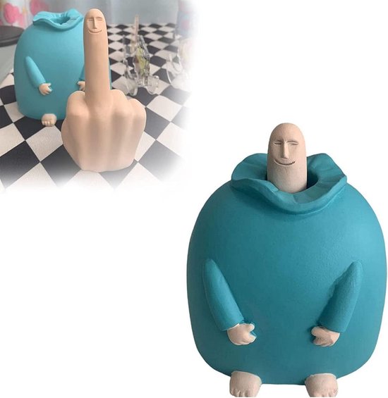 Grappig Lachend Boze Vinger Beeldje voor Tafel of Bureau | bol