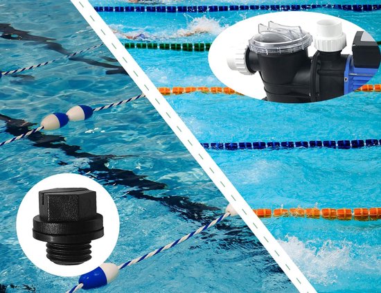 6pcs Pool Drain Screws - Pool Pump Parts - Drain Plug - Pipe Plug with ...