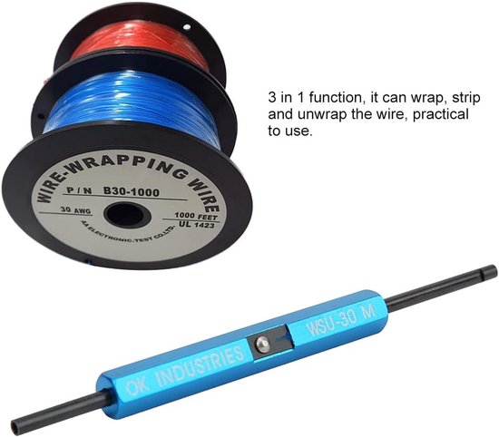 Wire wrap tool - wire wrap cable - stripping pliers 3-in-1 function ...