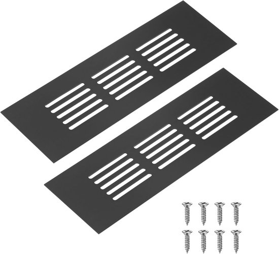 Luchtroosters - 2 Stuks - Ventilatierooster voor plinten ...