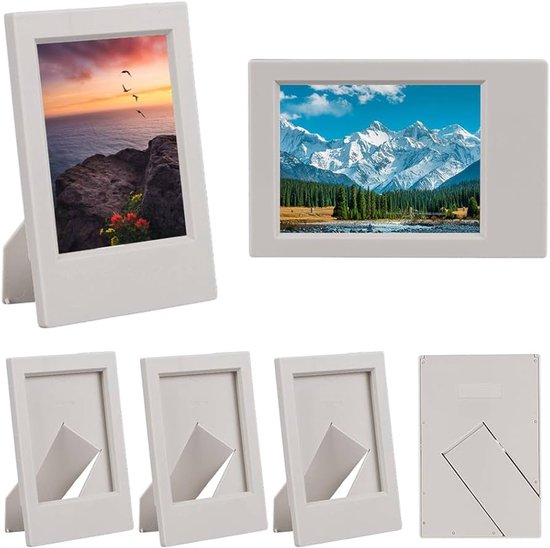 Witte Fotolijst Set - 2x3 Mini Rechthoek - Set van 6 - Lichtgewicht ...