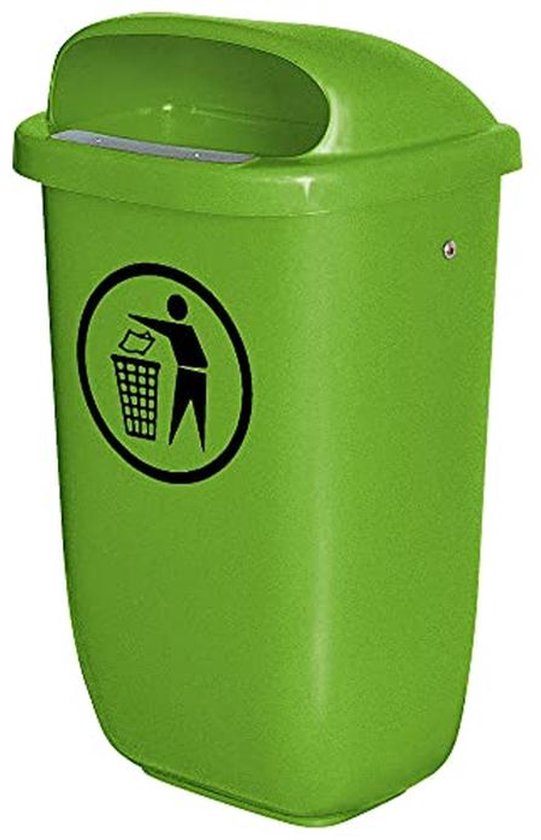 BRB Afvalcontainer voor buiten, inhoud 50 liter, volgens DIN 30713 ...