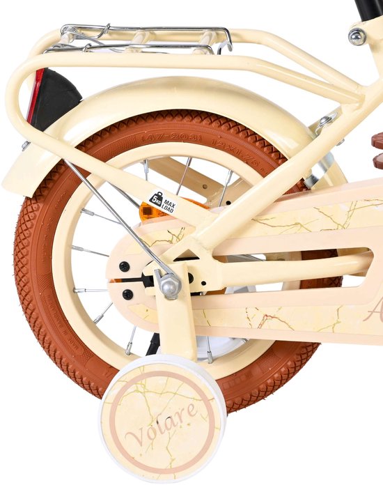 Volare Ashley Kinderfiets - Meisjes - 12 inch - Creme | bol