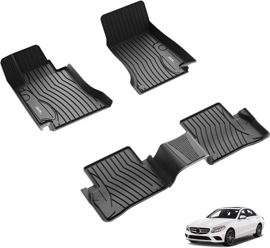 Complete Set TPE Rubber Vloermatten voor Mercedes Benz C-Klasse Sedan ...