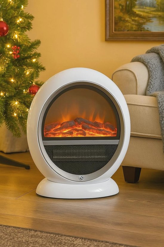 1500W Vrijstaande Elektrische Open Haard met Realistisch Vlameffect en ...