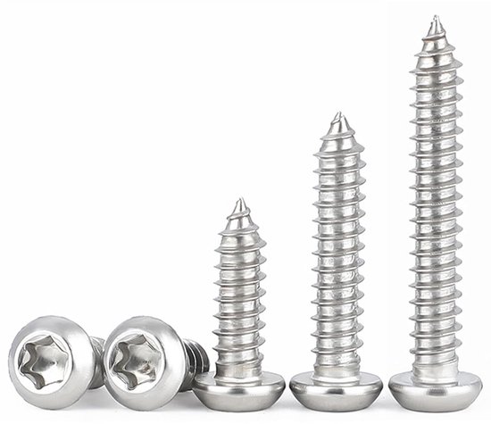 50 Stuks M3x20 Zelftappende Houtschroeven Torx, Volledig Schroefdraad ...
