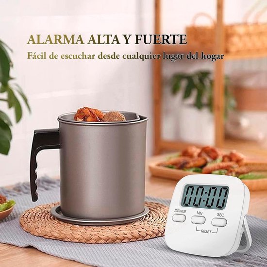 Digitale Keukentimer met Groot LCD-Scherm - Stopwatch Timer met Luid ...