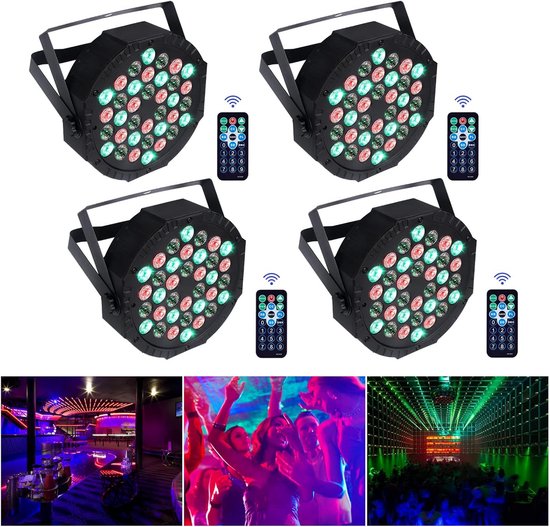 LED Par Spotlight 36 LED 72W - 7 Lichteffecten, RGB Verlichting met ...
