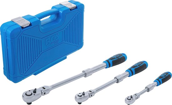 Ratelsleutel-set, uittrekbaar, kniesleutel, 6,3 mm (1/4") - 10 mm (3/8 ...
