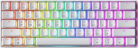 Mechanisch Gaming Toetsenbord 61 Toetsen met RGB Verlichting ...