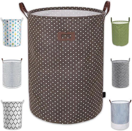 Opvouwbare wasmand 75L - Extra grote stoffen waszak met handvatten voor ...