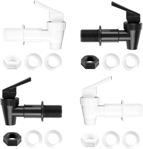 4pcs Plastic Drink Dispenser Tap Set - Drain Tap voor Standard 3/4 Inch ...