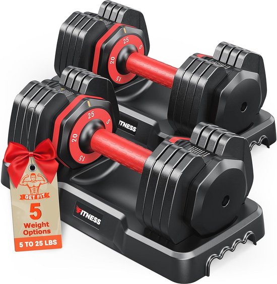 Verstelbare halters 5-in-1 set voor thuisgym, ideaal voor mannen en ...