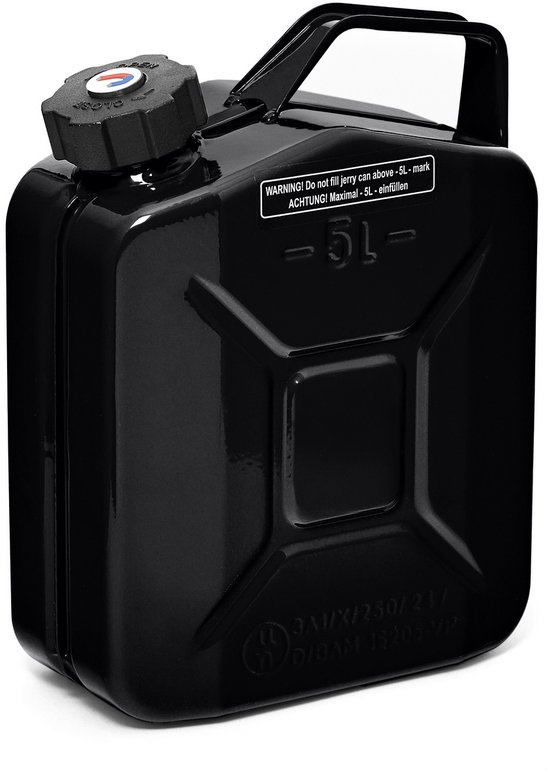 BW® Fuel Canister Bidon à essence métallique - Jerrycan 2x 5 litre avec ...