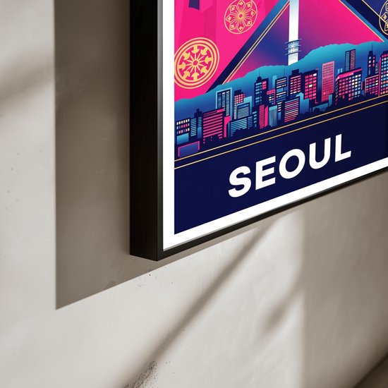 Seoul Poster - Steden Posters - Zuid-Korea - Tekst - Hanbok ...
