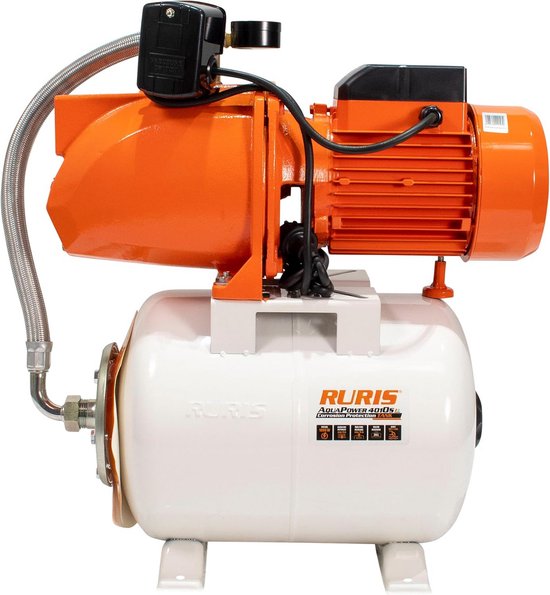 Krachtige Hydrofoorpomp 1800W met Drukvat 24L voor Grondwater en ...