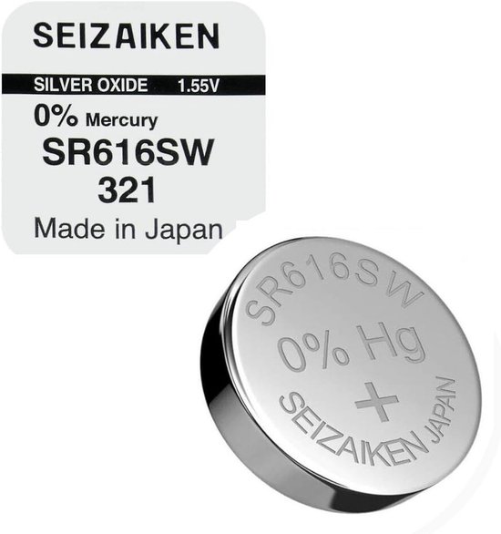 Vervangende Horlogebatterij SR616SW (321) 1,55V Zilveroxide Knoopcel | bol