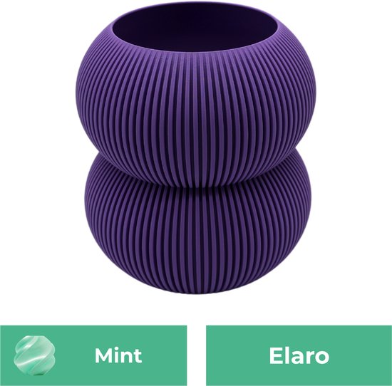 Elaro - Mint - 20CM - 3D geprinte vaas - Duurzaam PLA - Geschikt voor ...