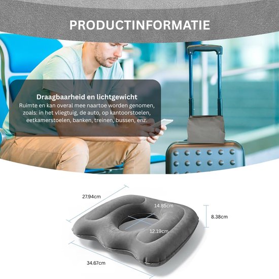 ZRSS® Zitkussen Orthopedisch - Stuitkussen Ergonomisch - Wigkussen voor ...