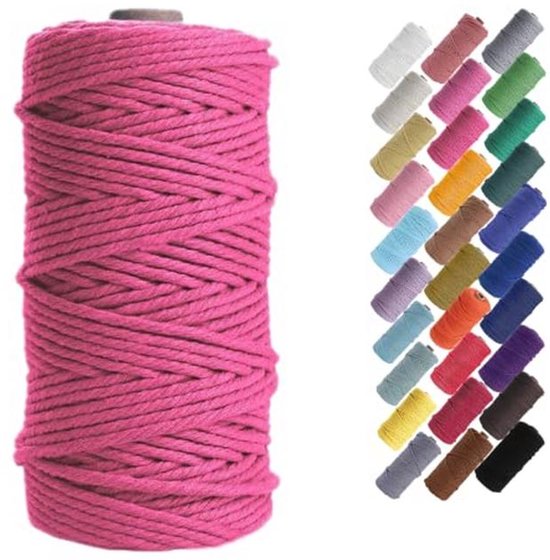 Natuurlijke Katoen Draad 3mm x 100m voor Macrame en DIY Ambachten | bol
